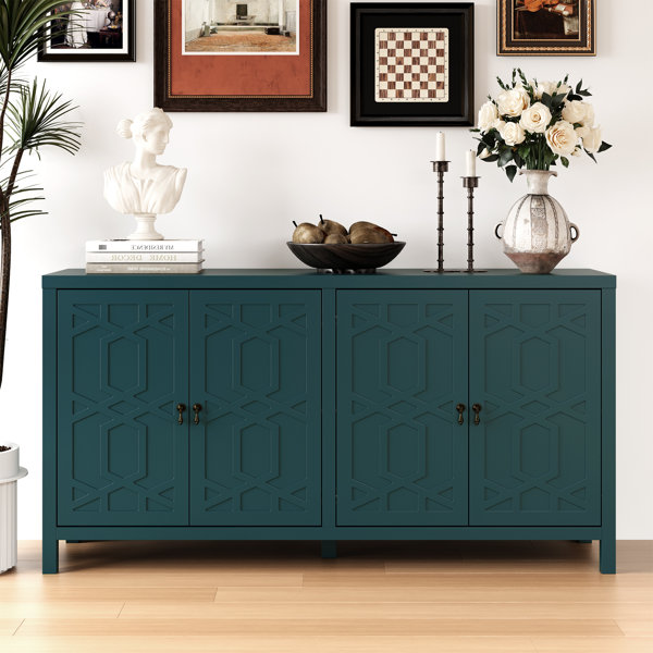 Ebern Designs Sideboard Cabinet With Adjustable Shelves And 4 Doors & Reviews | Wayfair